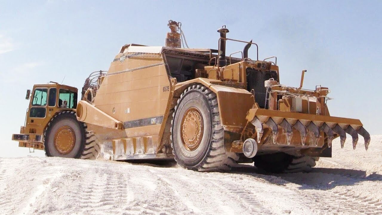 Massive Cat 657E auger scrapers at work in Denmark (Blog Post Re-Visited)