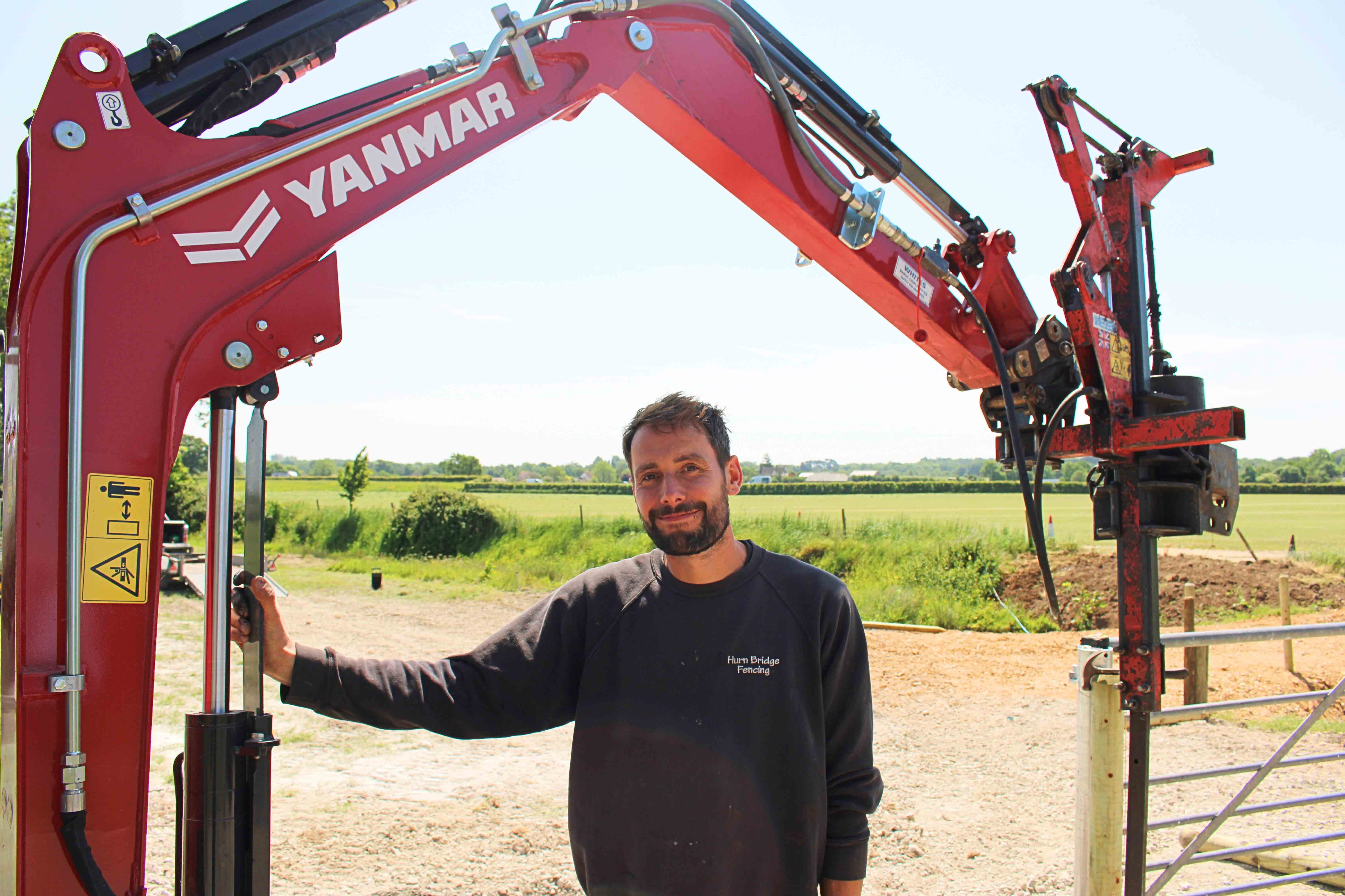 Hurn Bridge Fencing’s Yanmar SV26 mini-excavator