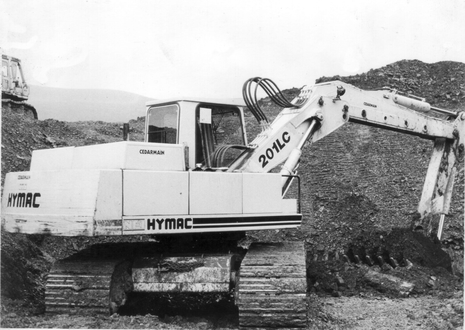 Ageing British Excavator at work in Denmark